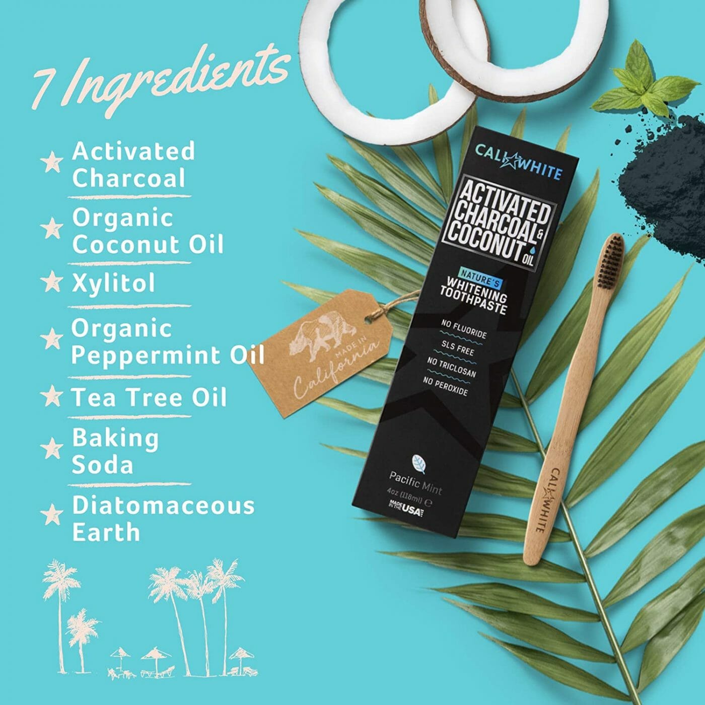 Cali White Activated Charcoal Organic and Vegan Whitening Toothpaste Review